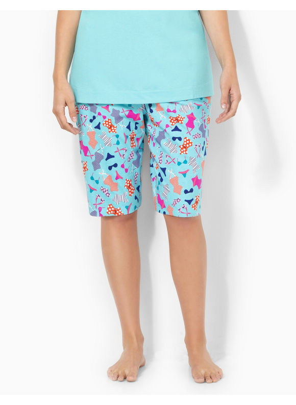 Catherines Plus Size Swimsuit Bermuda Sleep Short Womens Size 2x3x Aqua Skipzone